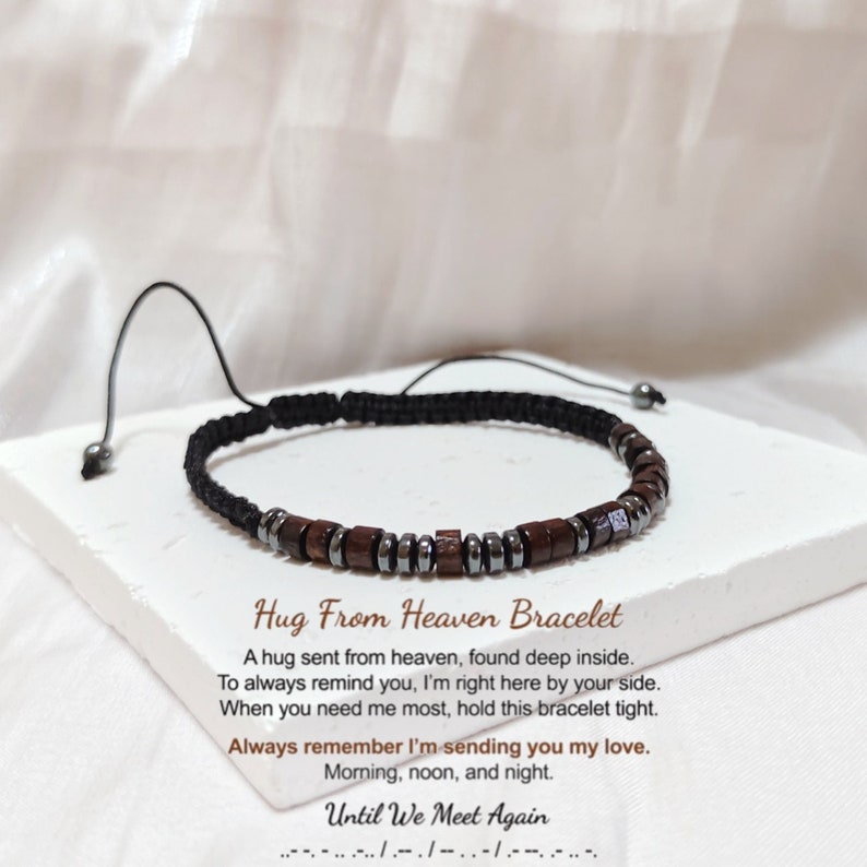 Hug From Heaven Morse Code Bracelet-a Hug Sent From Heaven, Found Deep ...