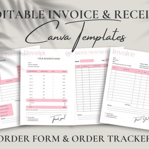 Editable Order Form and Invoice Template for Small Business - Etsy