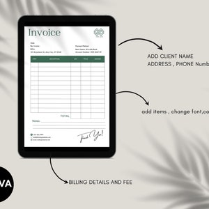 Editable Order Form and Invoice Template for Small Business, Printable ...