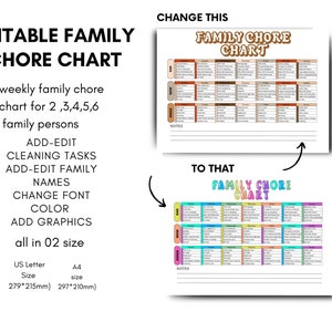 Stay on Top of Household Chores With This Canva Template,editable ...