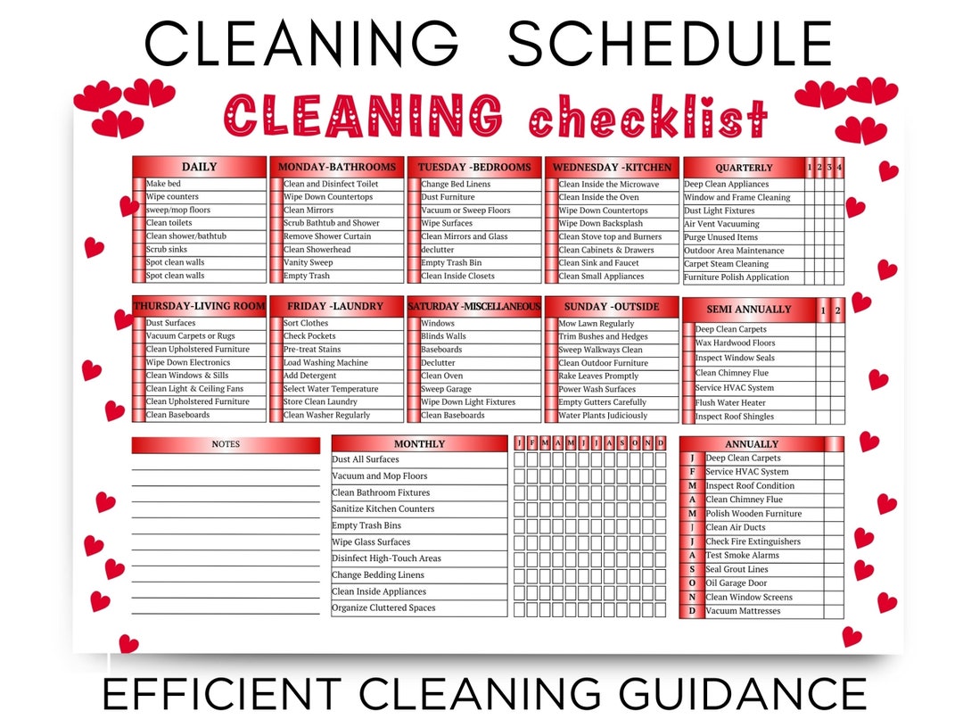 Simplify Your Cleaning Schedule With This All-in-one Cleaning Planner ...