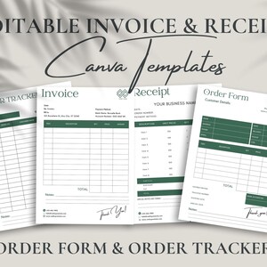 Editable Order Form and Invoice Template for Small Business, Printable ...