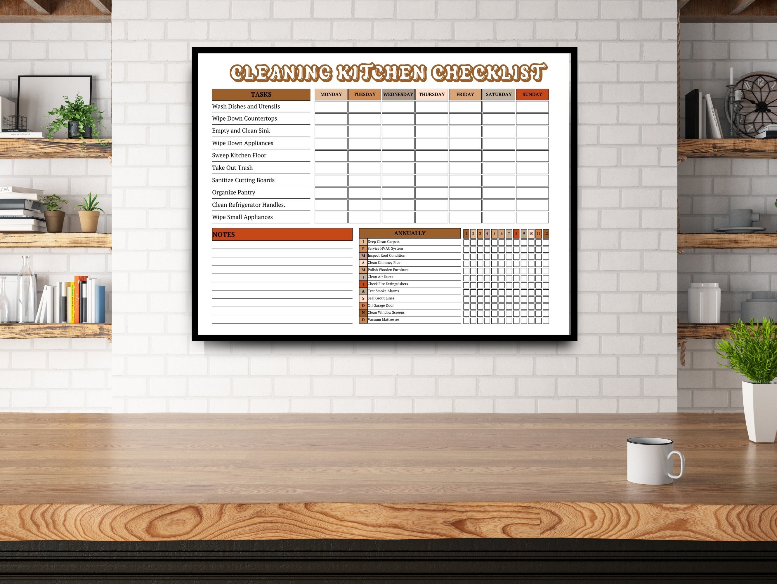 Ultimate Room by Room Cleaning Checklist Canva Template,printable ...