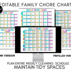 Stay on Top of Household Chores With This Canva Template,editable ...