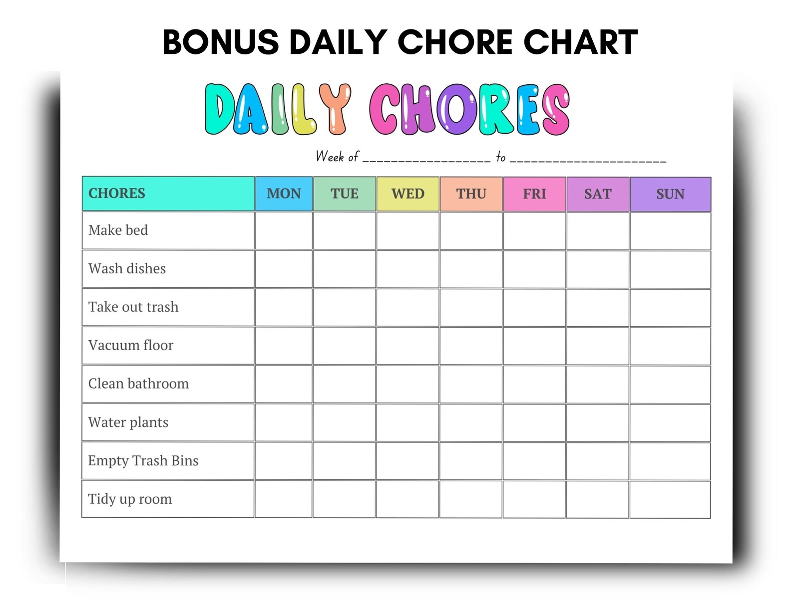 Stay on Top of Household Chores With This Editable Canva Template ...