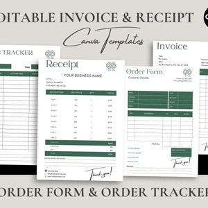 Editable Order Form and Invoice Template for Small Business, Printable ...