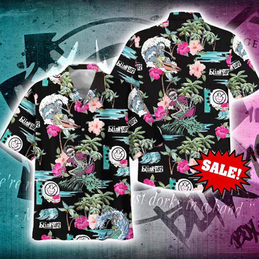 Blink 182 Hawaiian Shirt Button up Shirt Blink 182 Rock - Etsy
