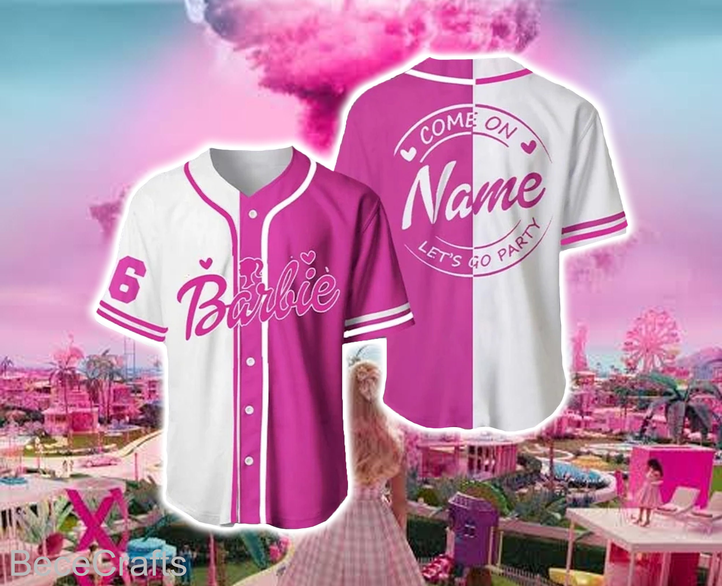 Barbe Shirt Barbe Baseball Jersey Come on Barbi Jersey - Etsy