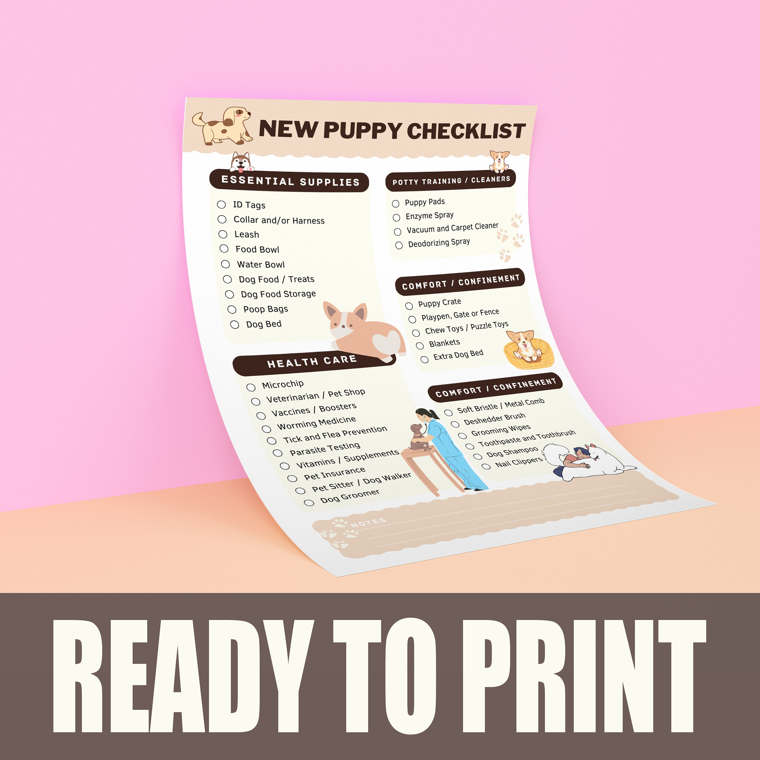 New Puppy Checklist: Essential Dog Owner Guide (PDF) - Etsy