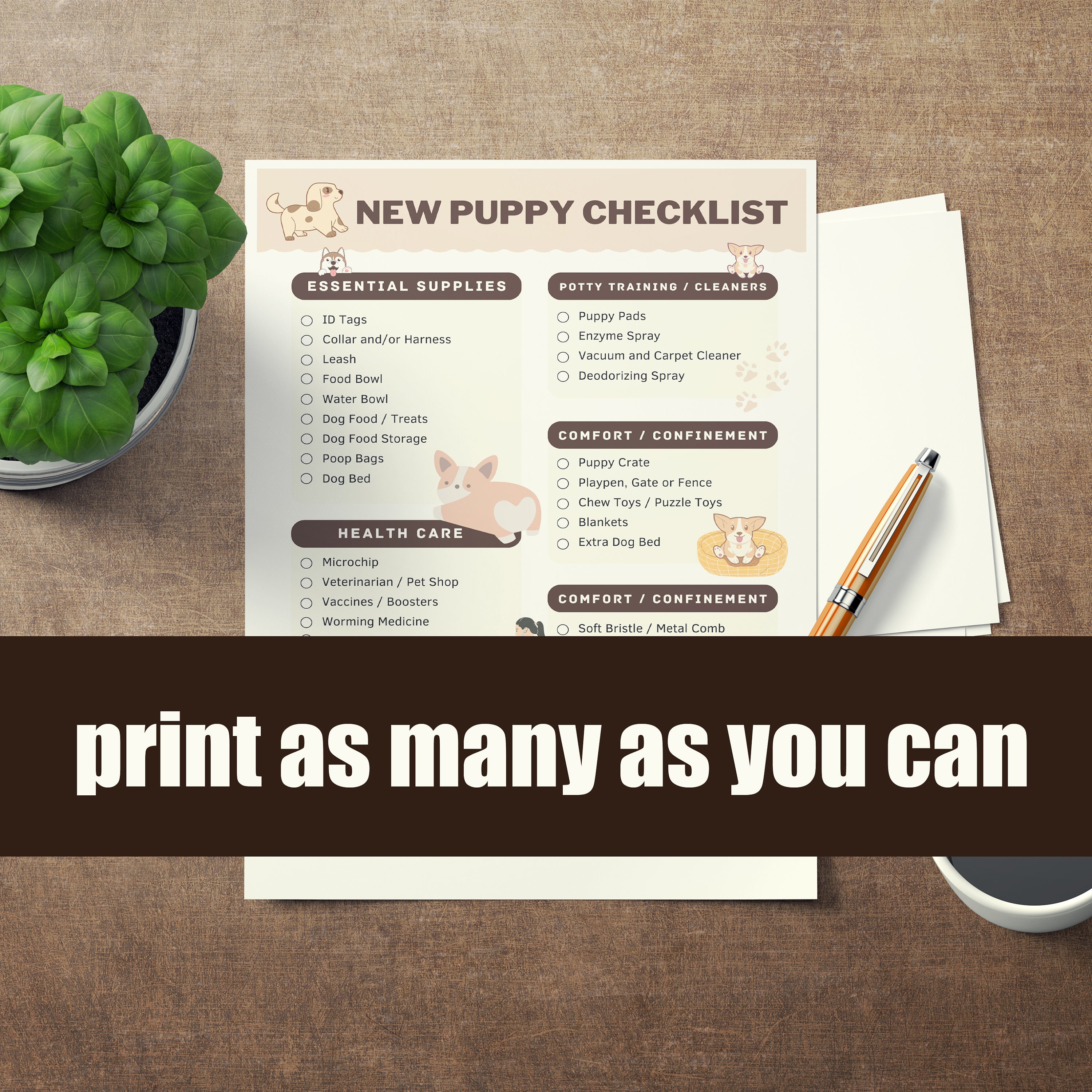 New Puppy Checklist: Essential Dog Owner Guide (PDF) - Etsy