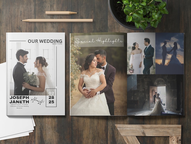 Wedding Magazine Album Template for Picture-perfect Memories - Etsy