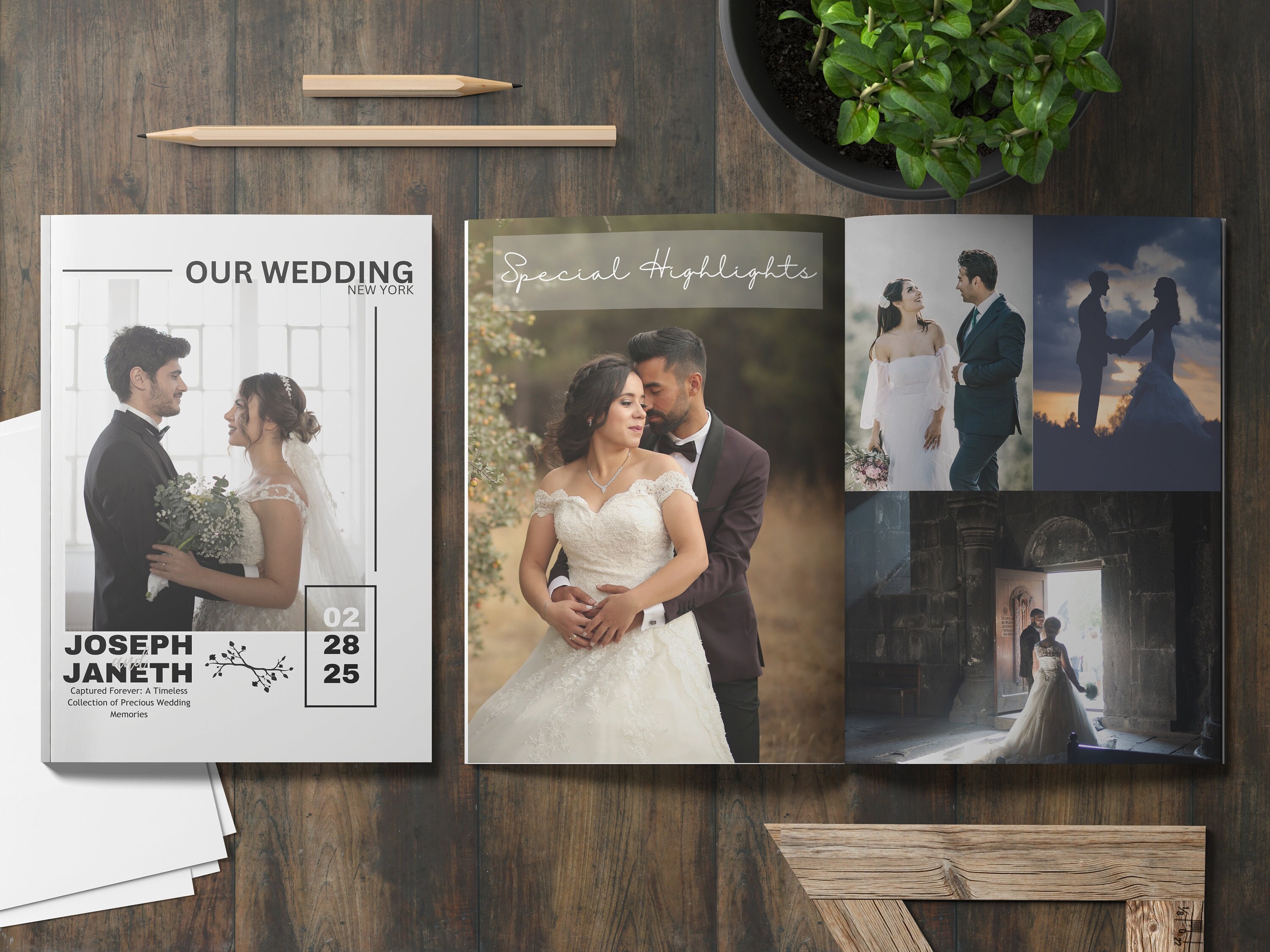 Wedding Magazine Album Template for Picture-perfect Memories - Etsy