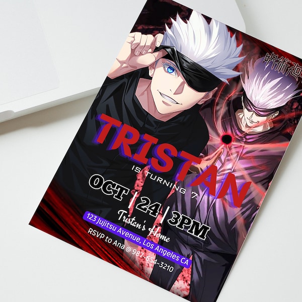 Jujutsu Kaisen Invitation - Etsy