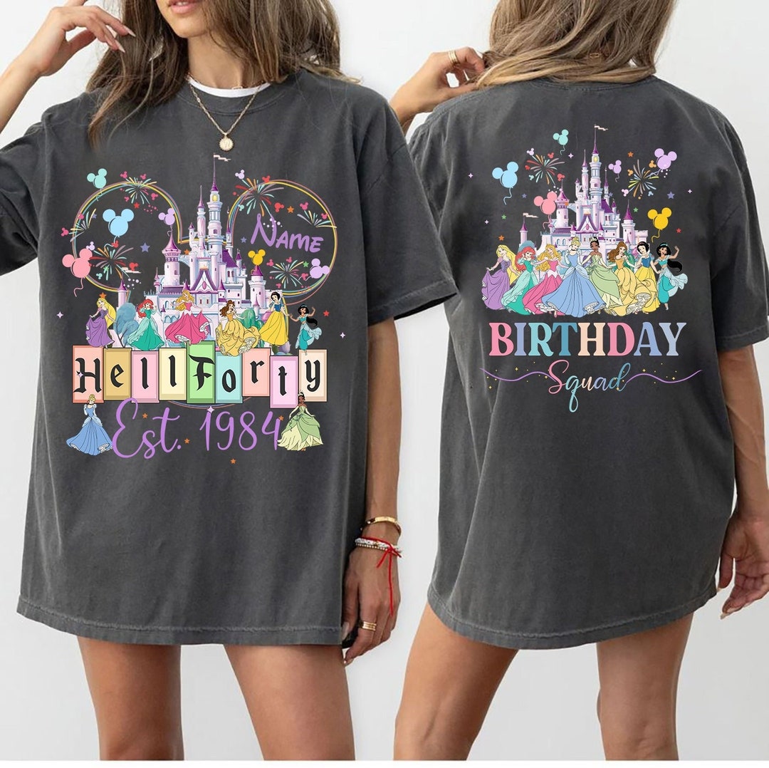 Personalized Disney Princess Birthday Shirt, Disney Birthday Girl Trip Tee, Cinderella Belle ...