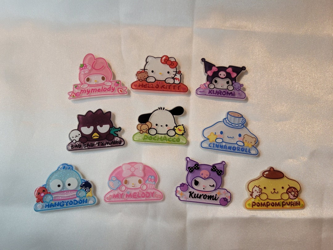 10pcs Sanrio Kawaii Cute Acrylic Fridge Magnets name Tags - Etsy