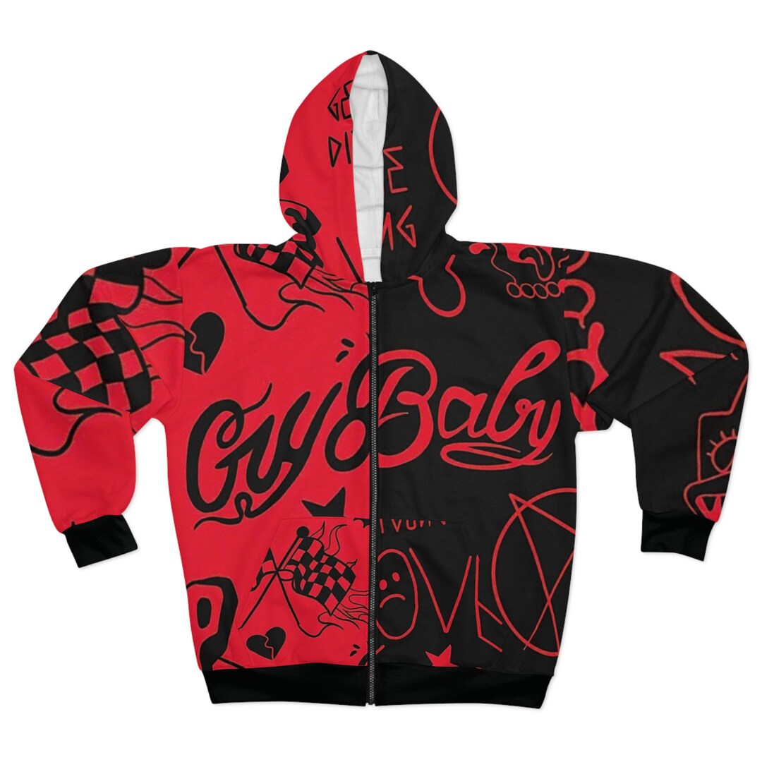 Lil Peep Zip Hoodie, Lil Peep Split Hoodie, Lil Peep Sweatshirt, Cry ...