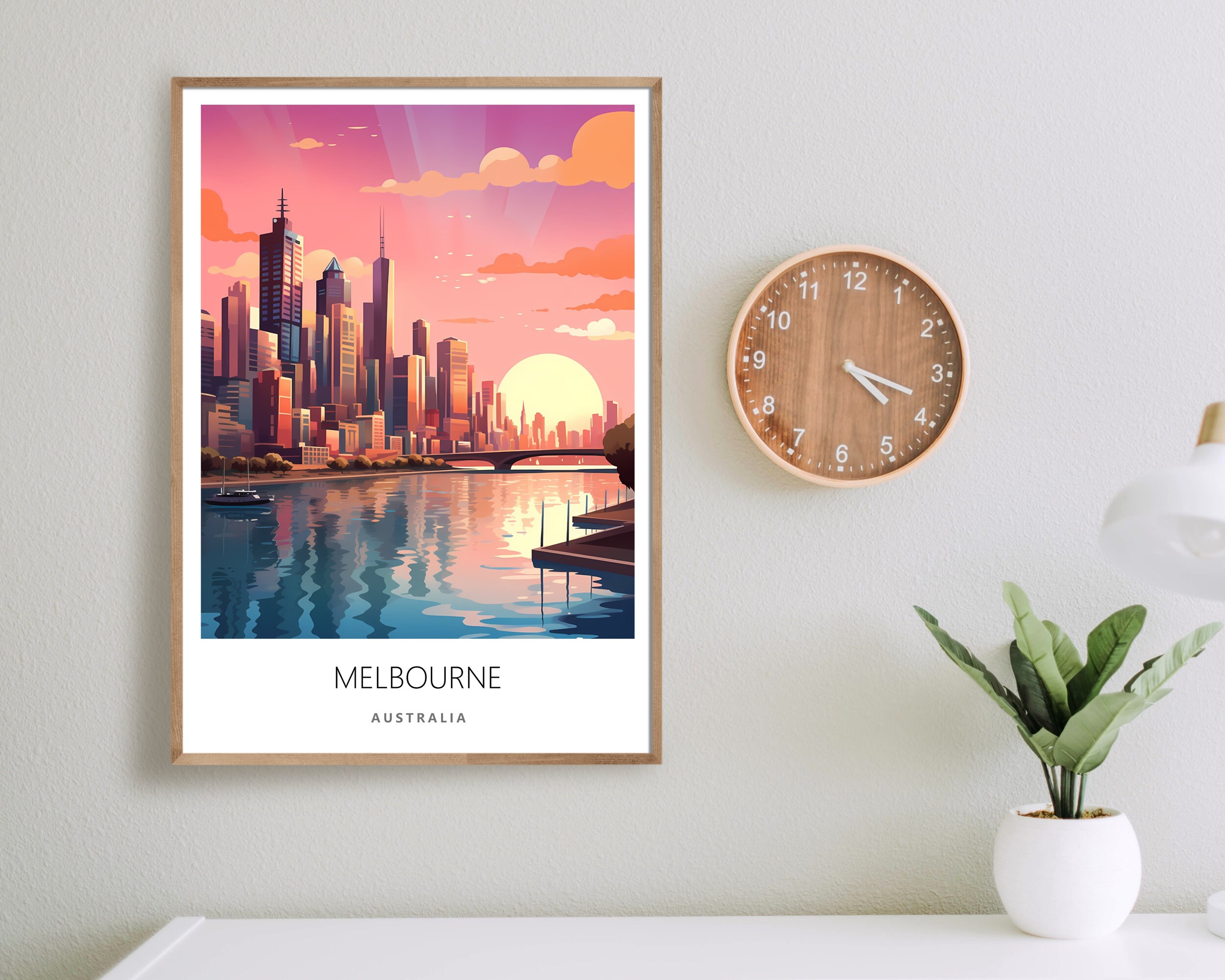 Melbourne Australia Travel Poster Vacation Wall Art Print - Etsy