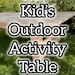 DIY Indoor/ Outdoor Kid's Activity Table - Non-foldable (build Plans ...