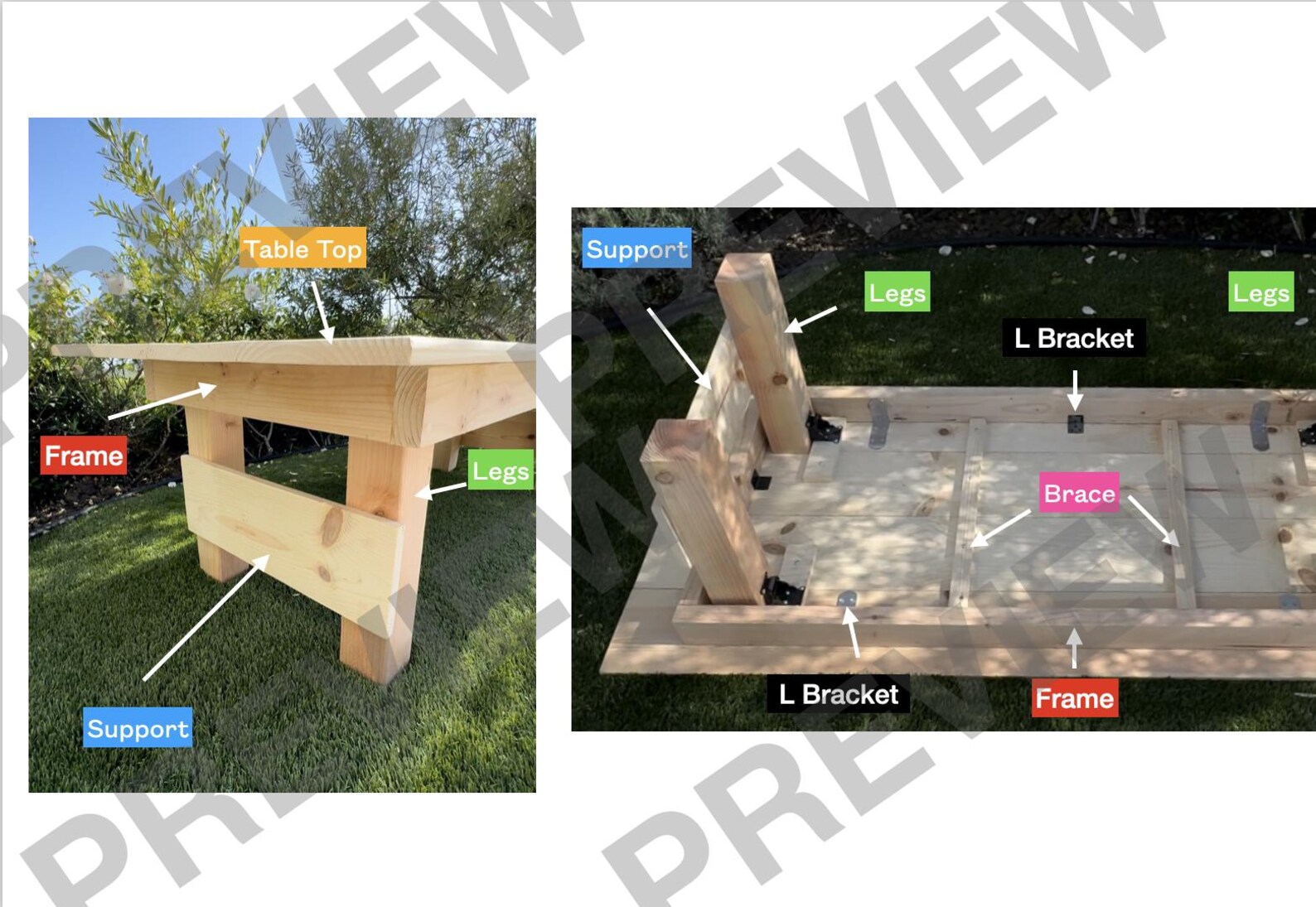DIY Indoor/ Outdoor Kid's Activity Table - Non-foldable (build Plans ...