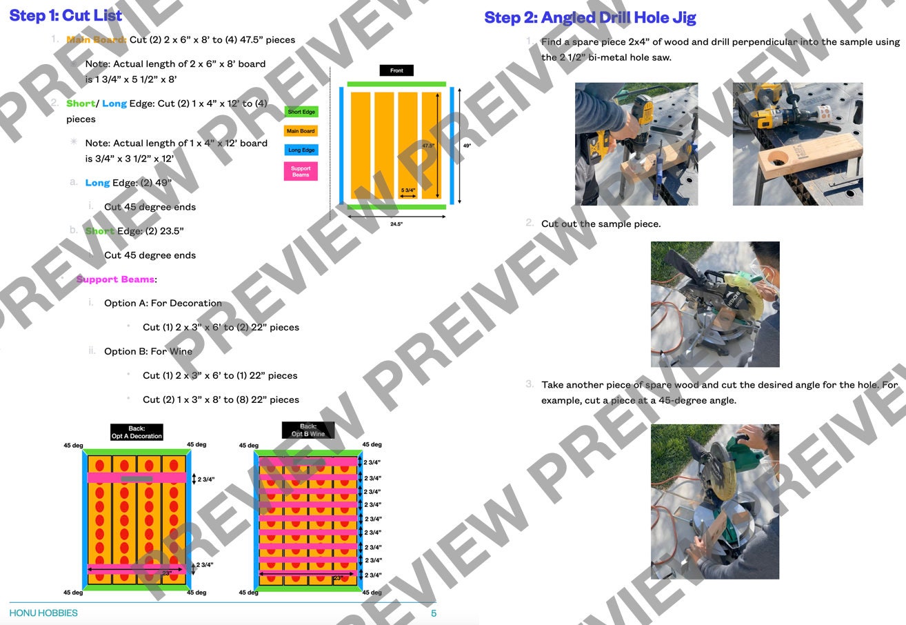 DIY Riddle Rack (wine or Decorations) - Digital Download Build Plans ...