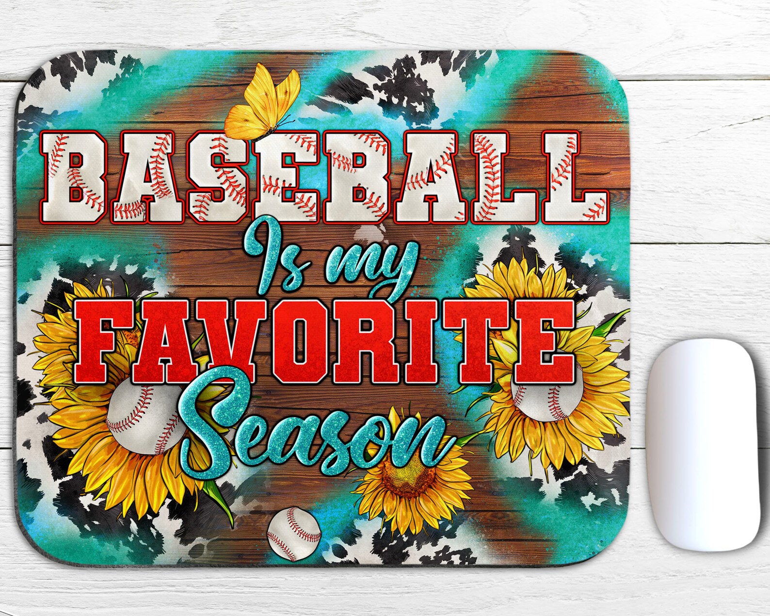 Baseball is My Favorite Season Mouse Pad Png, Game Day Png, Mouse Pad ...