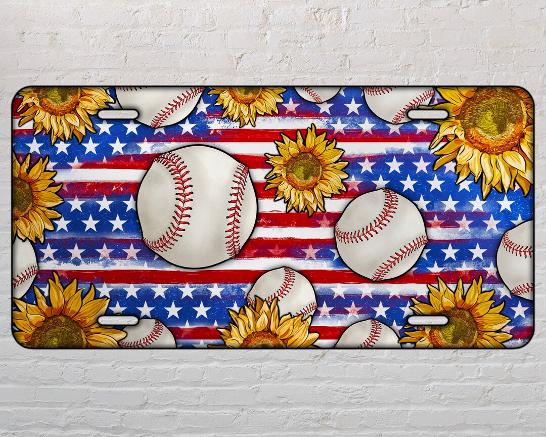 American Baseball License Plate Png Sublimation Design Download, Sport ...