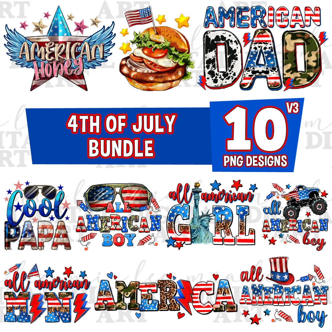 4th of July Bundle V3 Png Sublimation Design Download, 4th of July Png ...