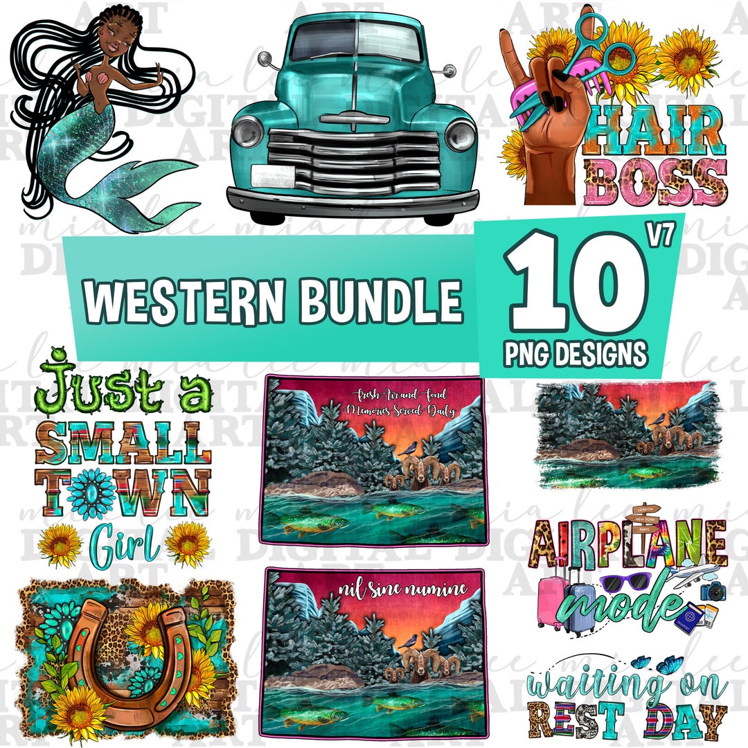Western Bundle V7 Png Sublimation Design Download, Western Patterns Png ...
