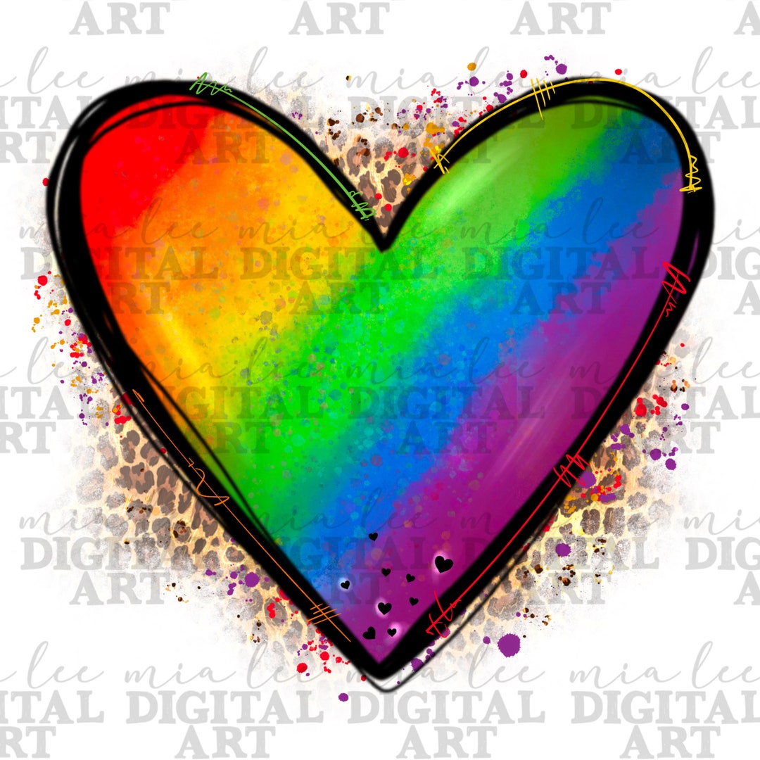 Pride Heart Png Sublimation Design Download, LGBTQ+ Png, Love is Love ...