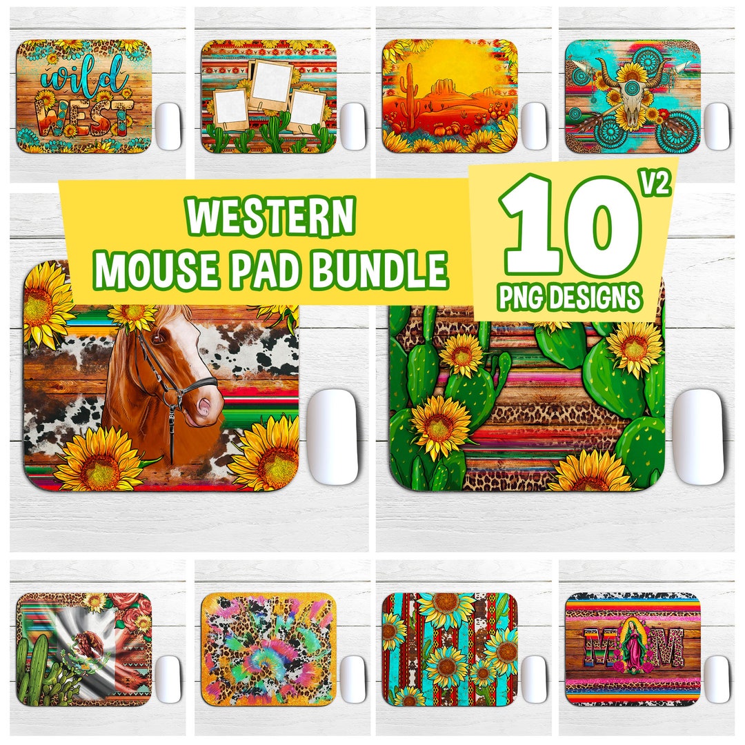 Western Mouse Pad Bundle V2 Png Sublimation Design Download, Western ...
