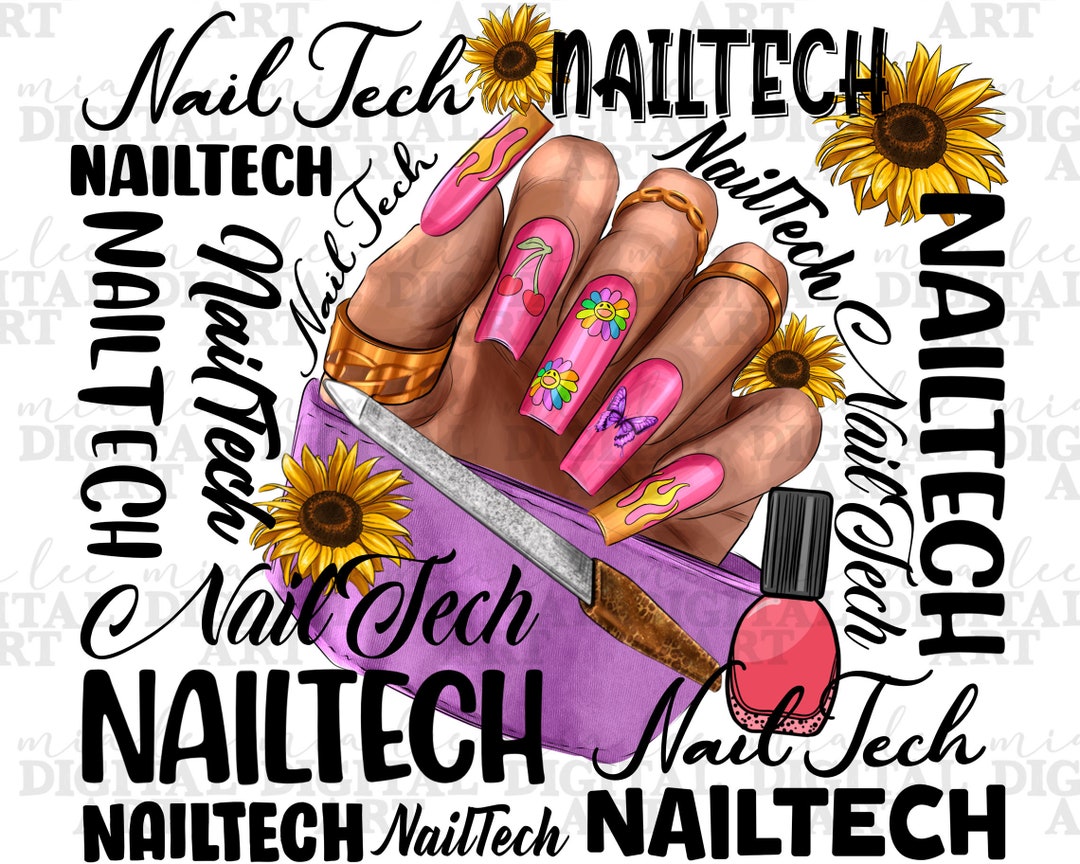 Nail Tech Png Sublimation Design Download, Nail Art Png, Nail Boss Png ...
