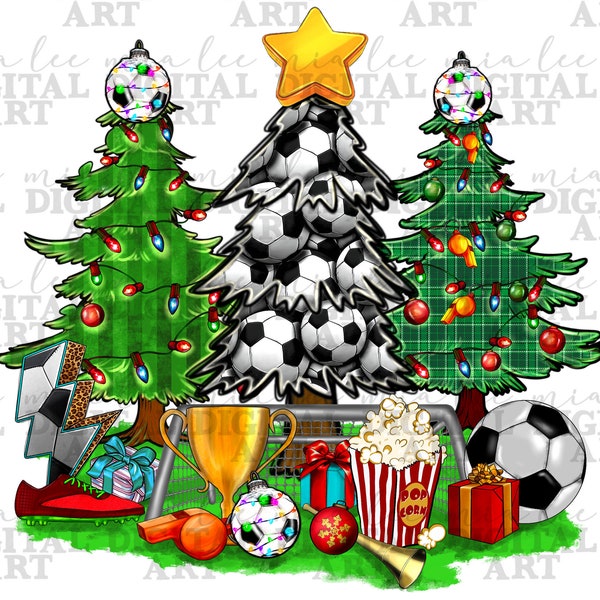 Soccer Christmas Tree Svg - Etsy