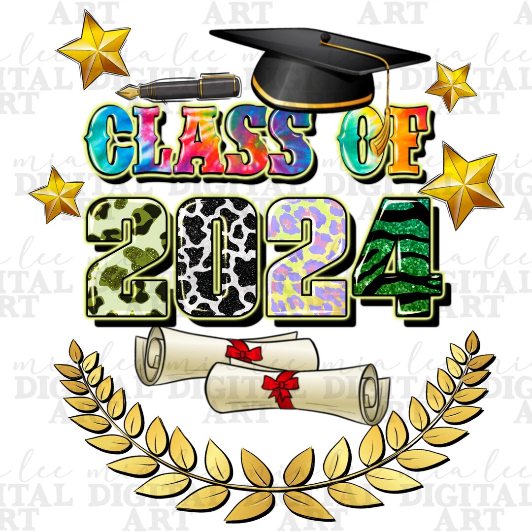 Class of 2024 Png Sublimation Design Download, Graduation Png, Senior ...