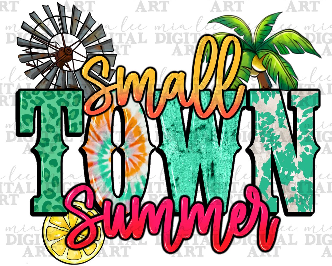 Small Town Summer Png Sublimation Design Download, Summer Png, Hello ...