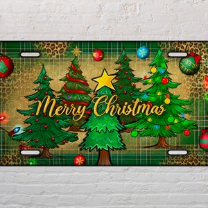 Merry Christmas License Plate Png Sublimation Design Download ...