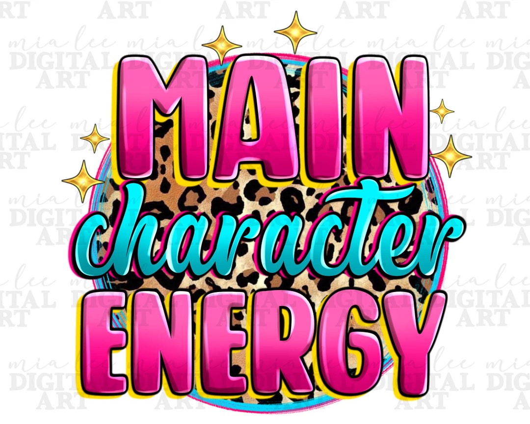 Main Character Energy Png Sublimation Design Download, Western Png ...