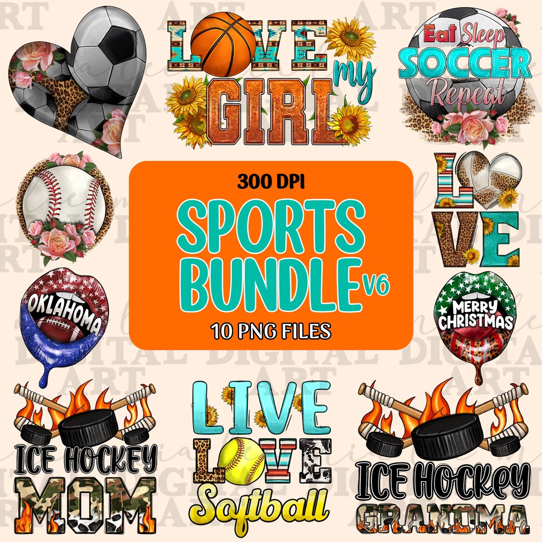 Sports Bundle V6 Png Sublimation Design Download, Sport Png, Game Day ...