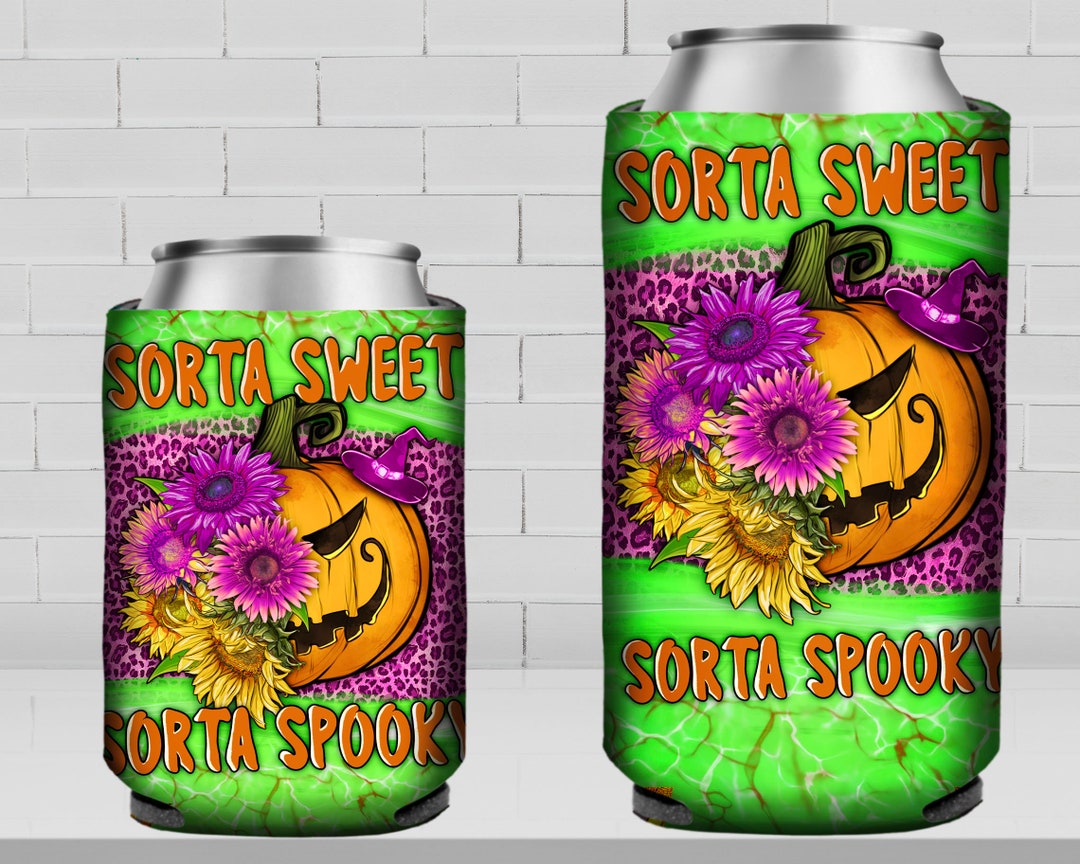 Sorta Sweet Sorta Spooky 12 Oz Slim and Regular Soft Can Cooler Png,can ...