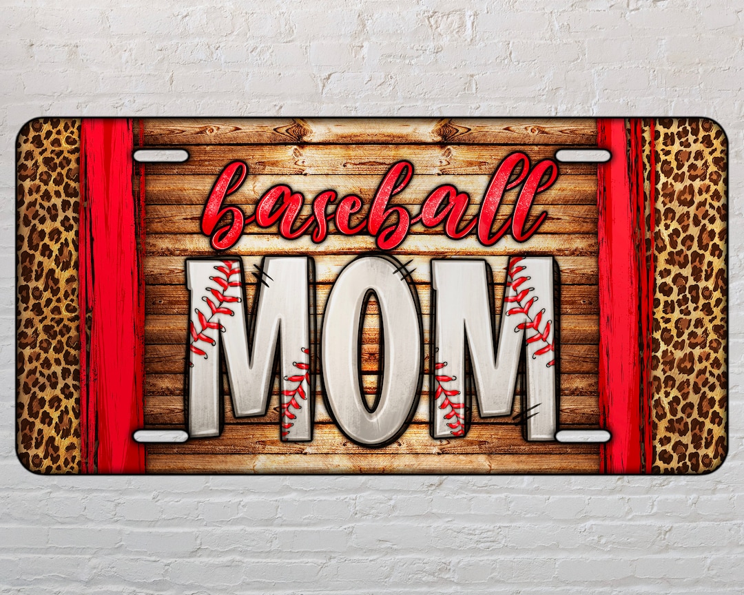 Baseball Mom License Plate Png Sublimation Design Download, Sport ...