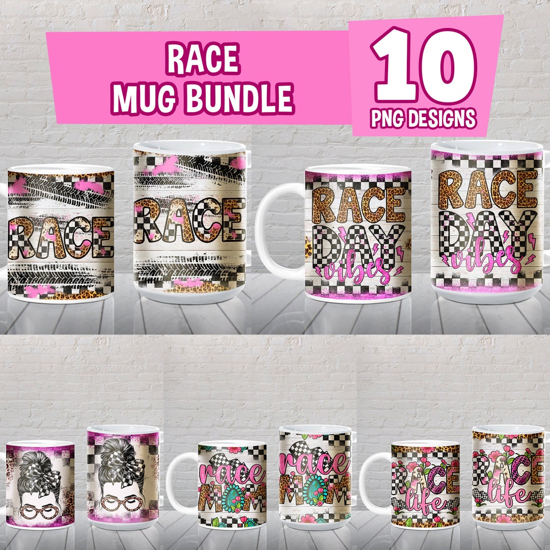 Race Mug Bundle Png Sublimation Design Download, 11 Oz and 15 Oz Mug ...