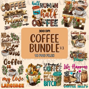 Coffee Bundle V3 Png Sublimation Design Download, Coffee Cup Png ...