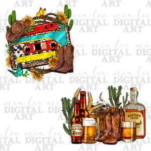 Rodeo Bundle V3 Png Sublimation Design Download, Western Cowboy Png ...
