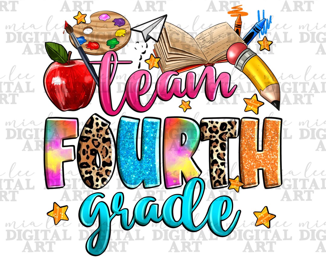 Team Fourth Grade Png Sublimation Design Download, Graduation Png, 4th ...