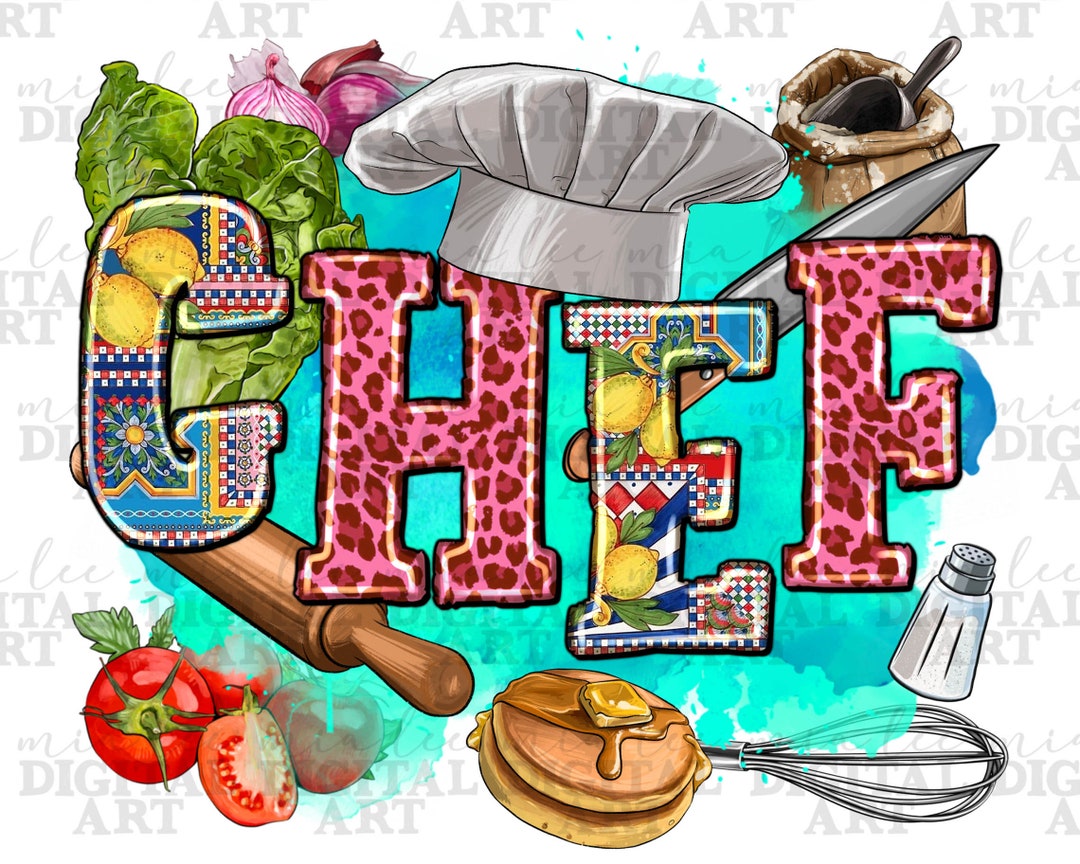 Chef Png Sublimation Design Download, Chef Life Png, Western Chef Png ...