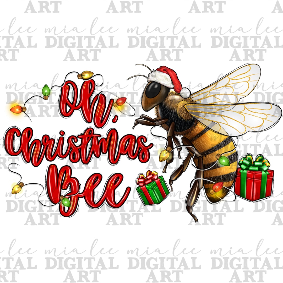 Oh Christmas Bee Png Sublimation Design Download, Merry Christmas Png ...