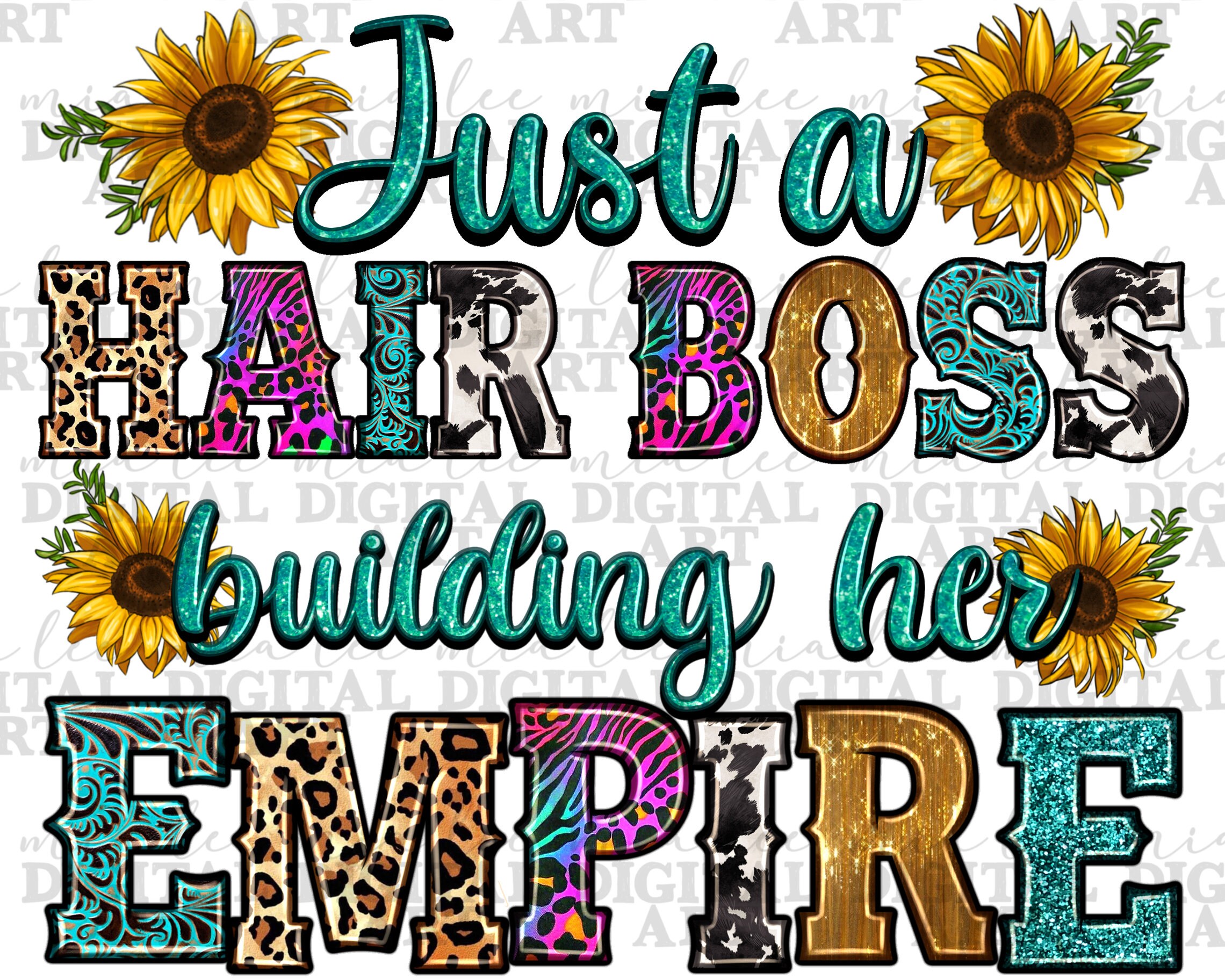 Just a Hair Boss Building Her Empire Png Sublimation Design Download ...