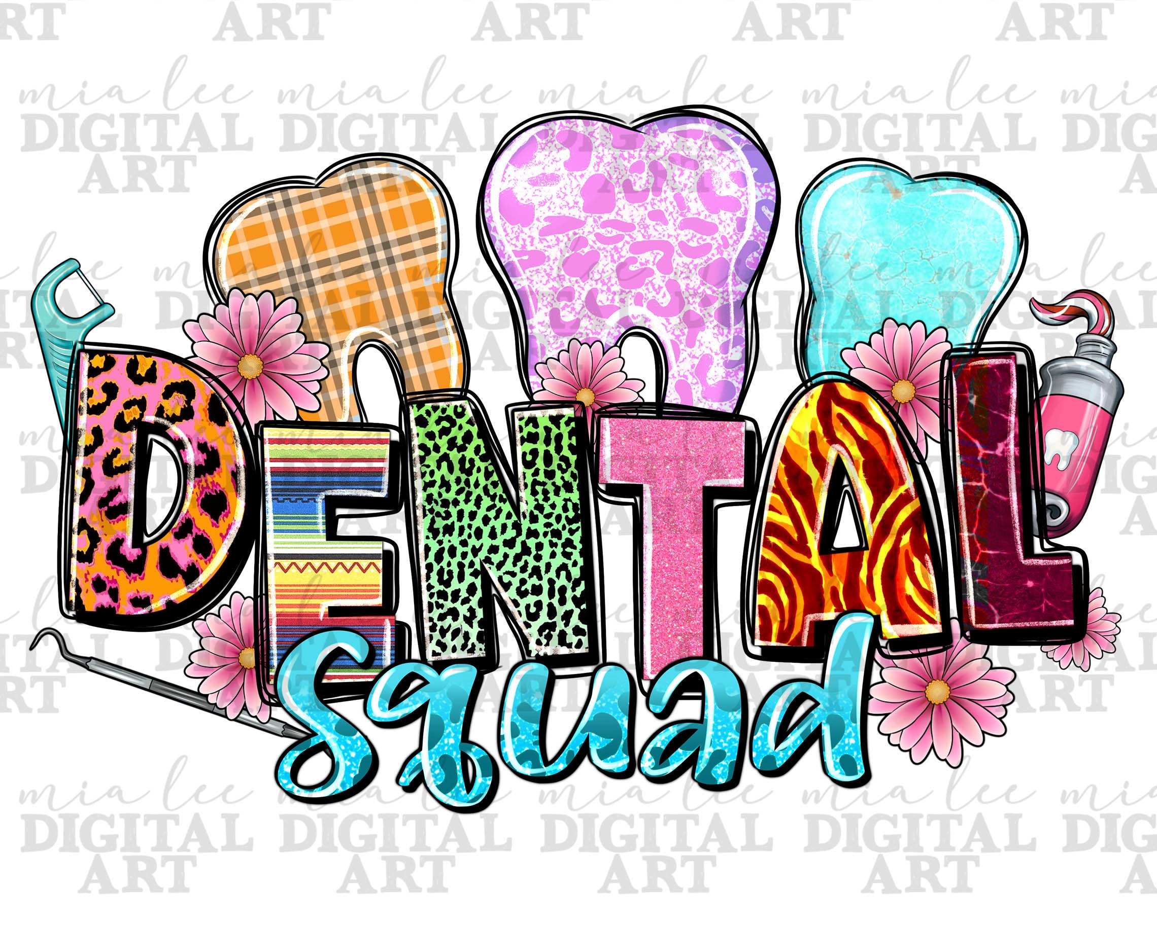 Dental Squad Png Sublimation Design Download, Western Dental Png ...