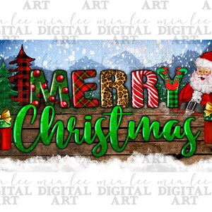 Merry Christmas With Santa License Plate Png Sublimation Design ...