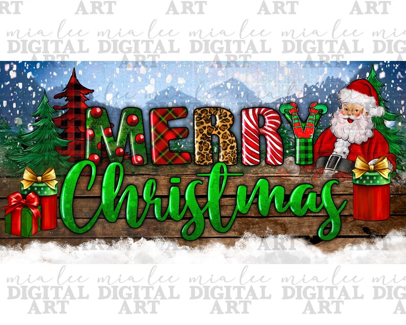 Merry Christmas With Santa License Plate Png Sublimation Design ...