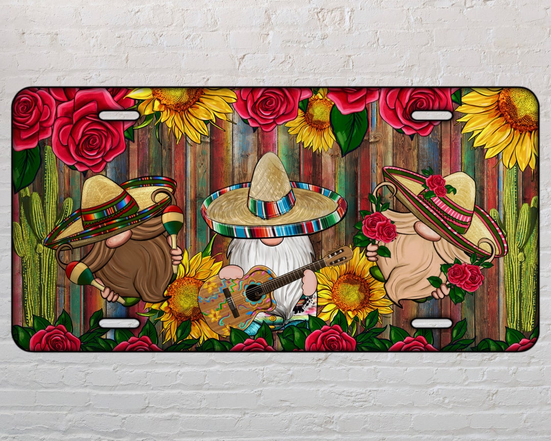 Hispanic Heritage Month Gnomes License Plate Png Sublimation Design ...